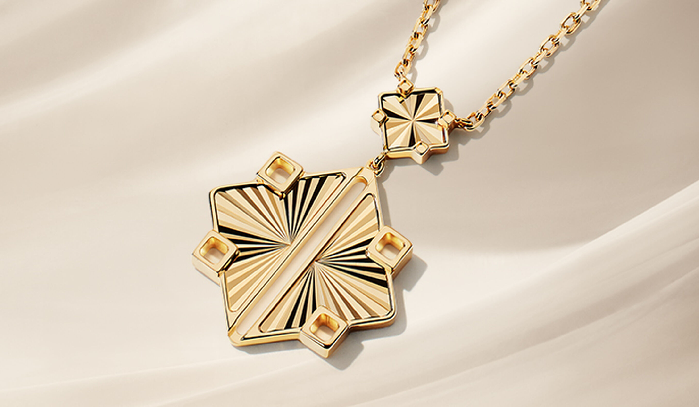 Guilloché Yellow Gold Drop Earrings | Birks Muse