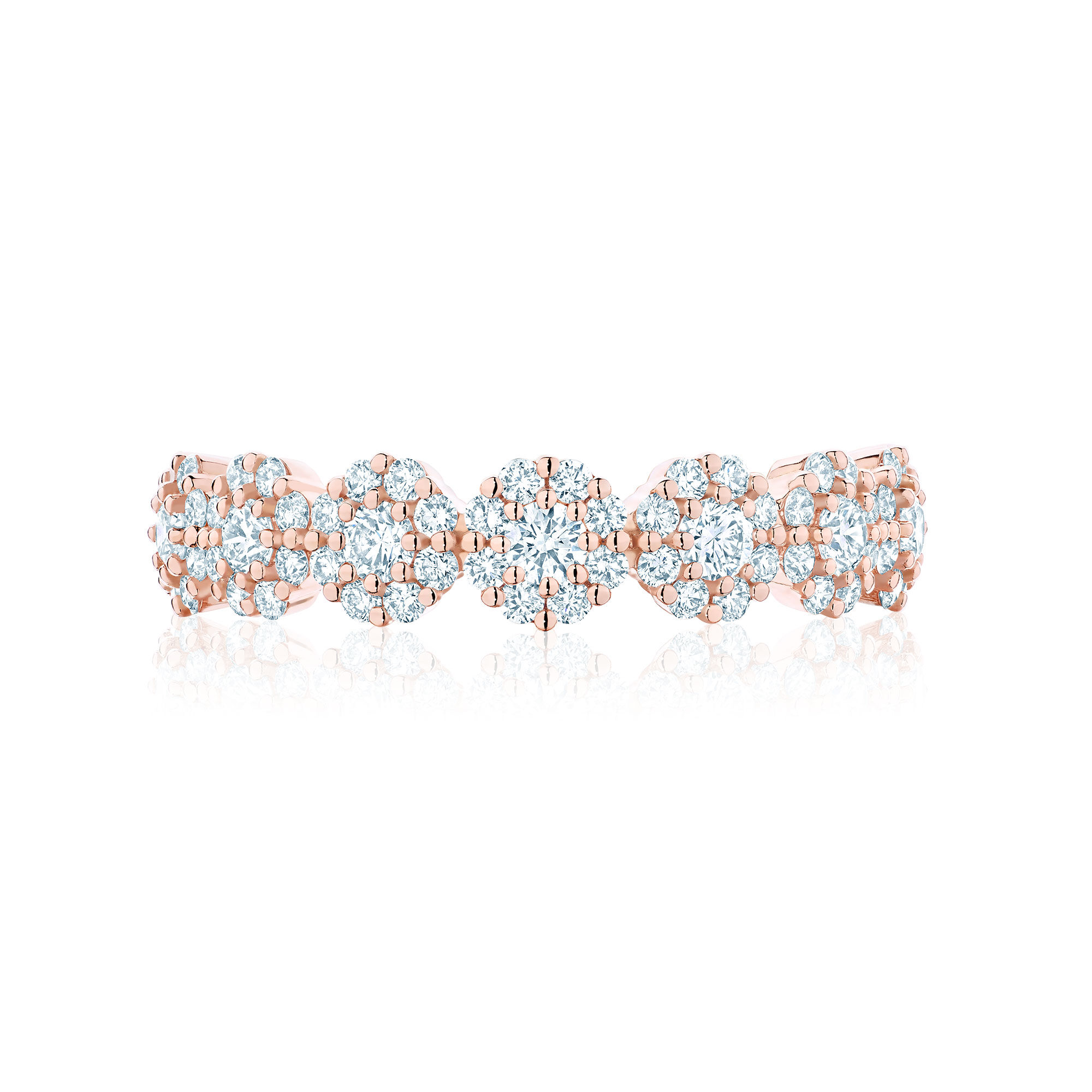 Rose Gold and Diamond Ring Snowflake Birks Iconic