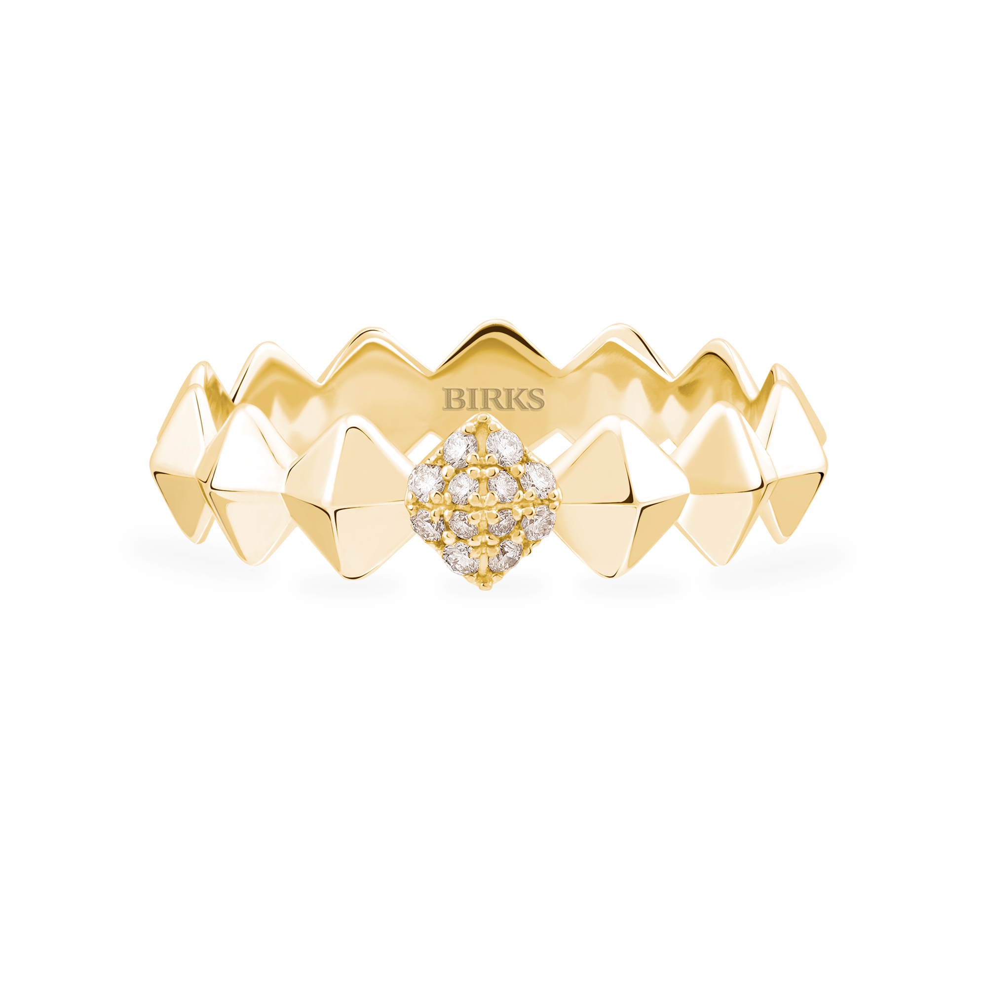 Yellow Gold and Diamond Ring, Rock & Pearl | Birks Iconic